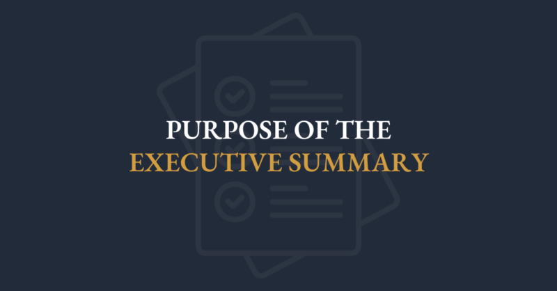 Purpose of an Executive Summary - FMI