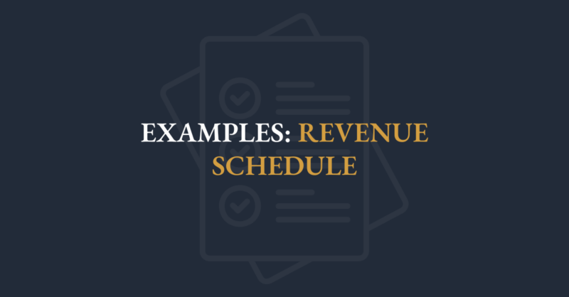Revenue Schedule Example - FMI